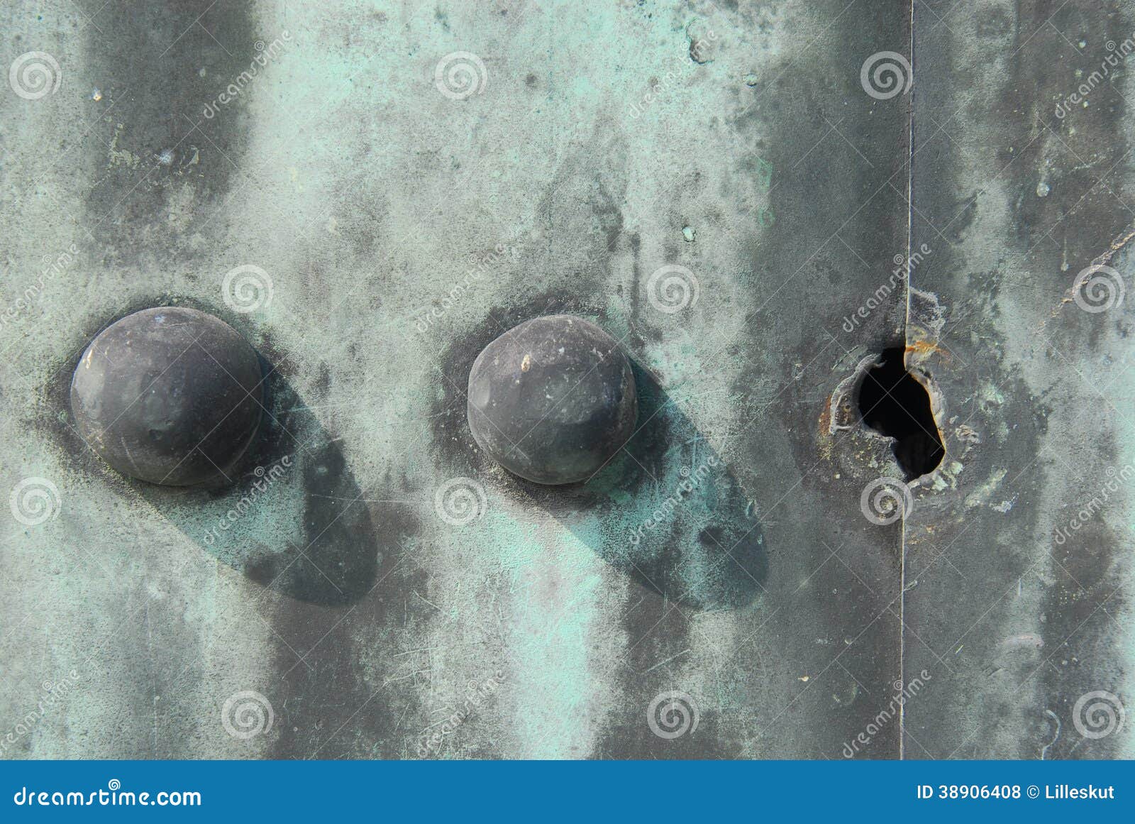 Missing rivet stock photo. Image of metallic, panel, aged - 38906408