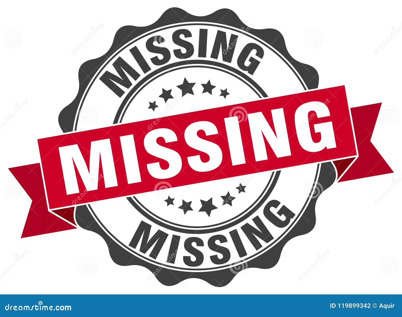 Missing seal. stamp stock vector. Illustration of grunge - 119899342