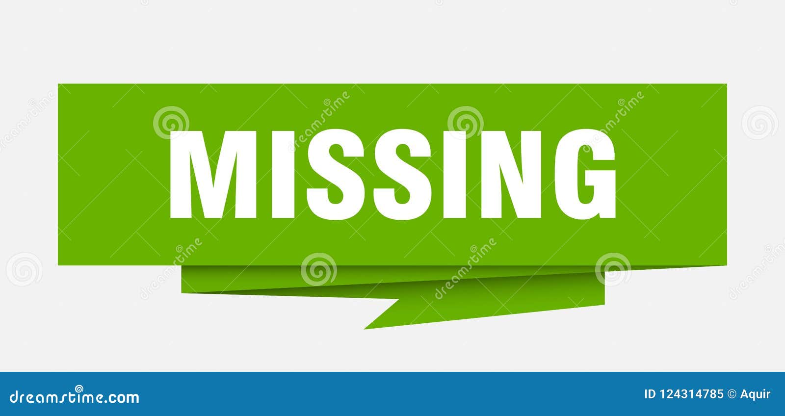 Missing stock vector. Illustration of note, green, badge - 124314785