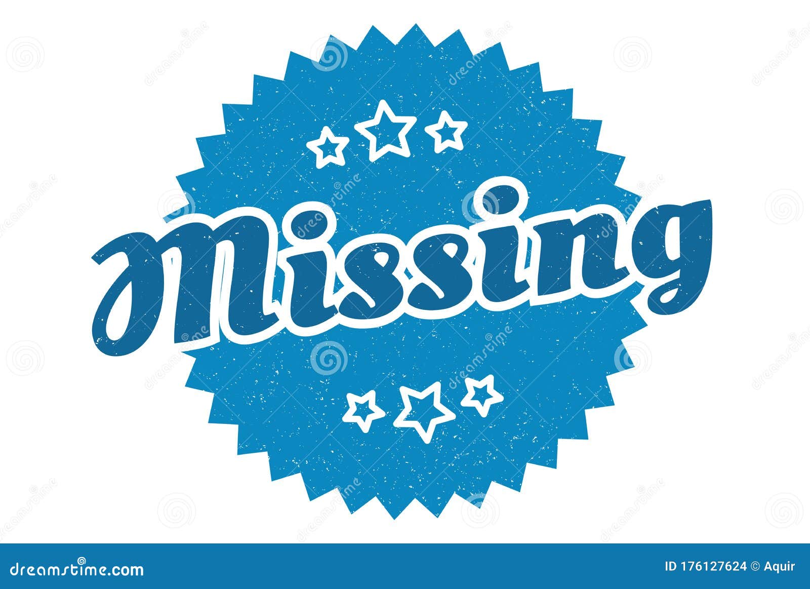 Missing Sign. Missing Vintage Retro Label Stock Vector - Illustration ...