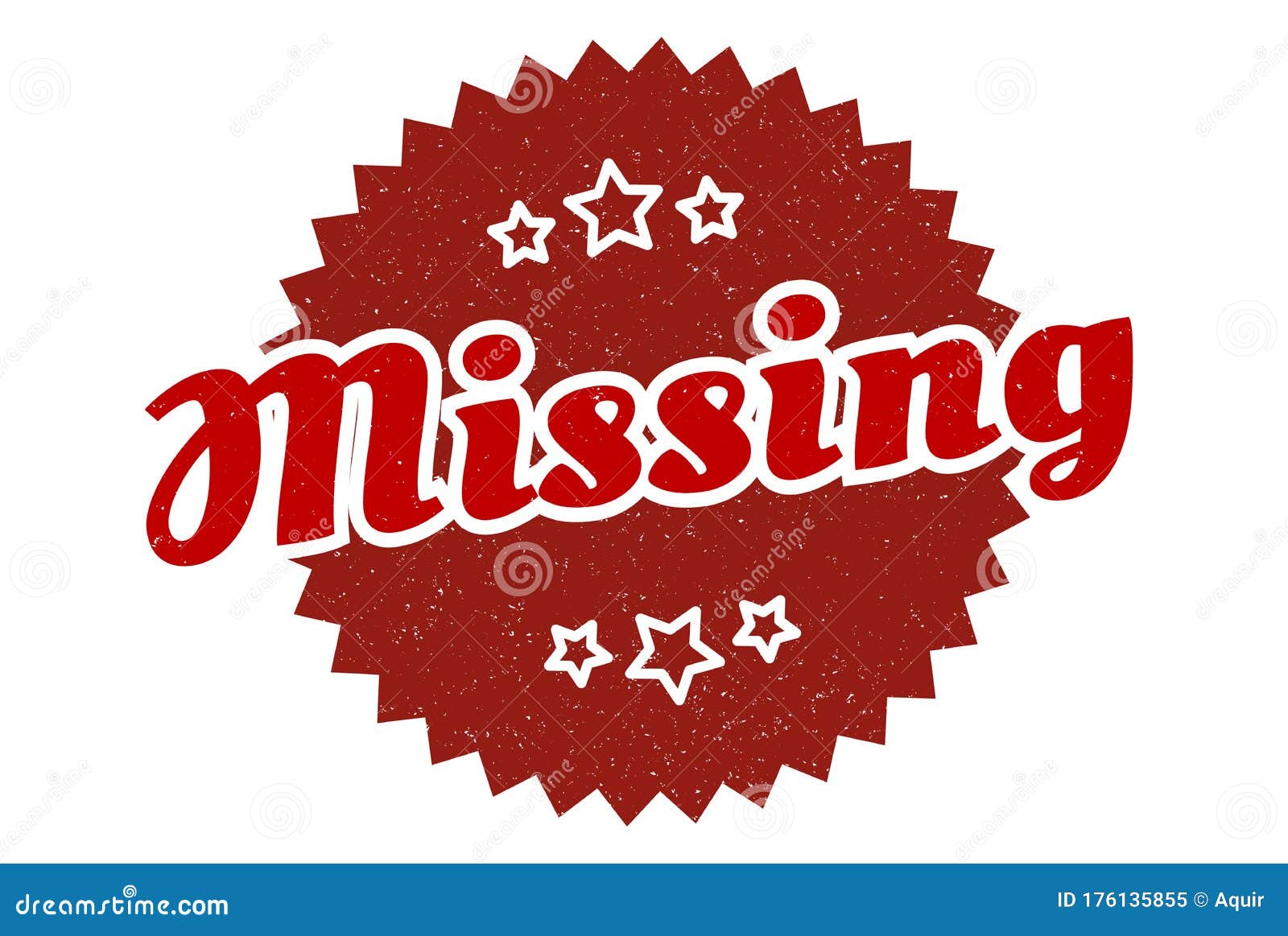 Missing Sign. Missing Vintage Retro Label Stock Vector - Illustration ...