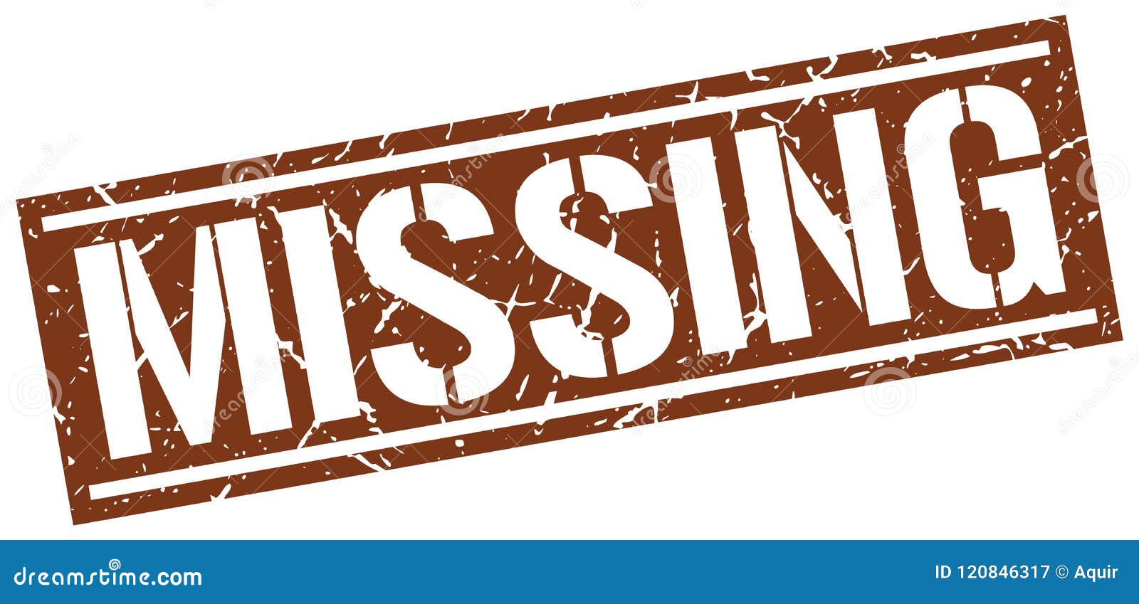 Missing stamp stock vector. Illustration of white, sign - 120846317