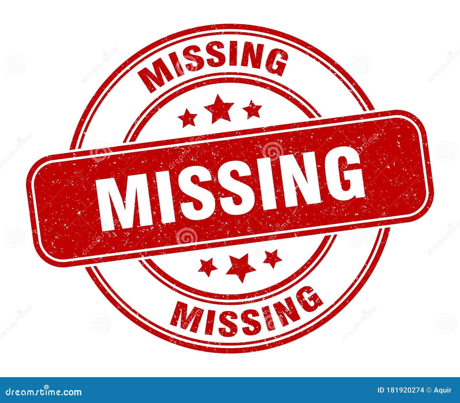 Missing Stamp. Missing Round Grunge Sign Stock Vector - Illustration of ...