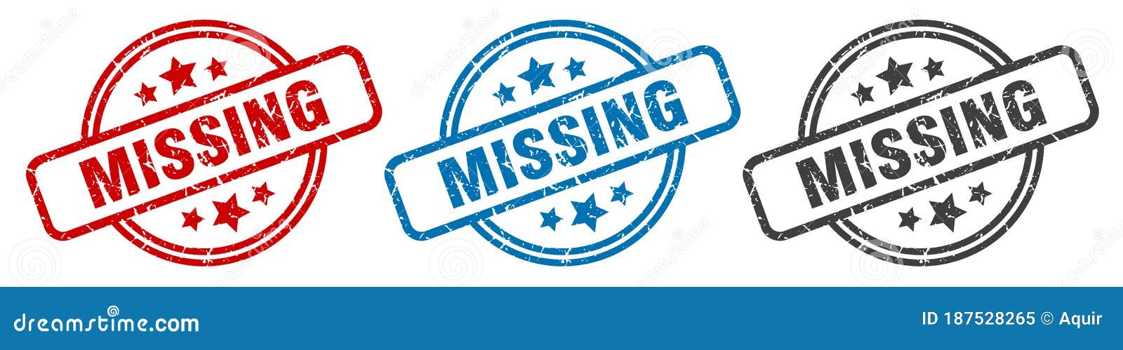 Missing Stamp. Missing Round Isolated Sign Stock Vector - Illustration ...
