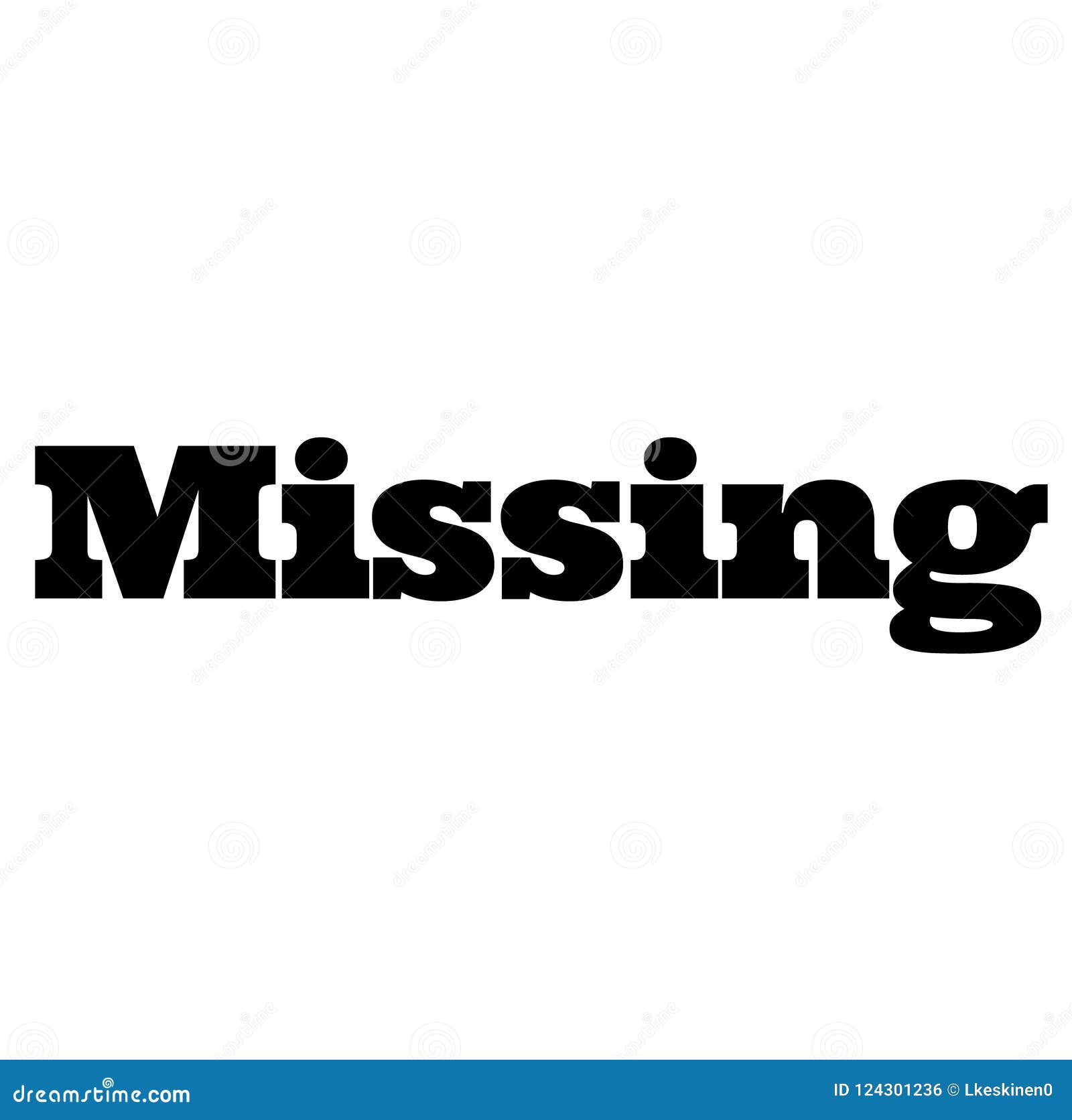 Missing stamp on white stock vector. Illustration of sign - 124301236