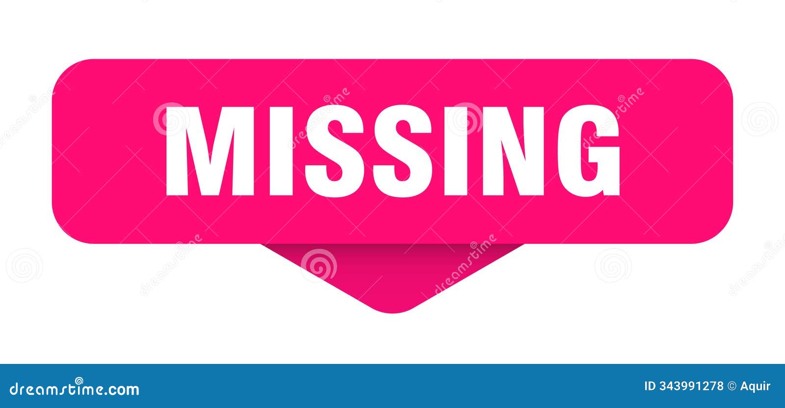 Missing Sticker. Missing Sign on Transparent Background Stock Vector ...