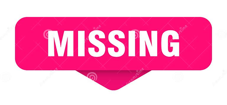 Missing Sticker. Missing Sign on Transparent Background Stock Vector ...