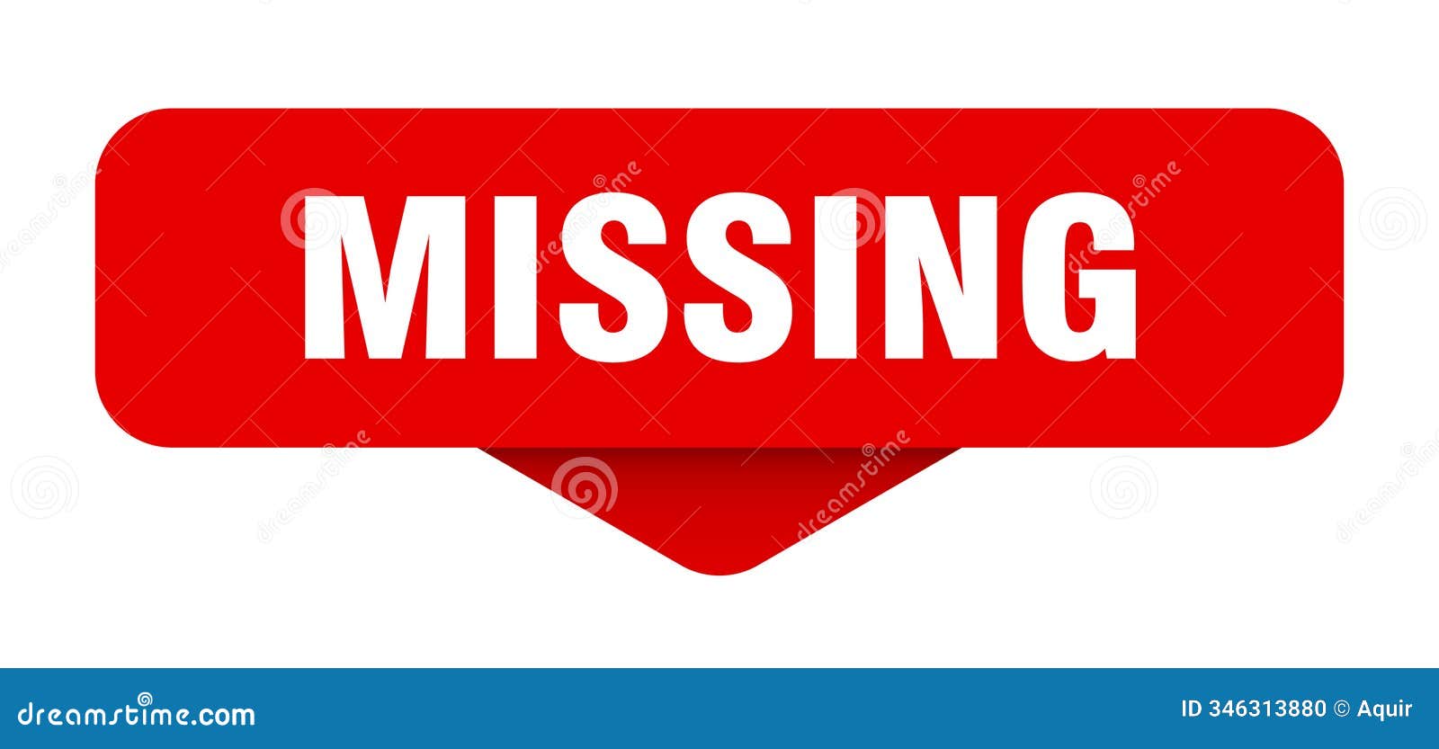 Missing Sticker. Missing Sign on Transparent Background Stock Vector ...
