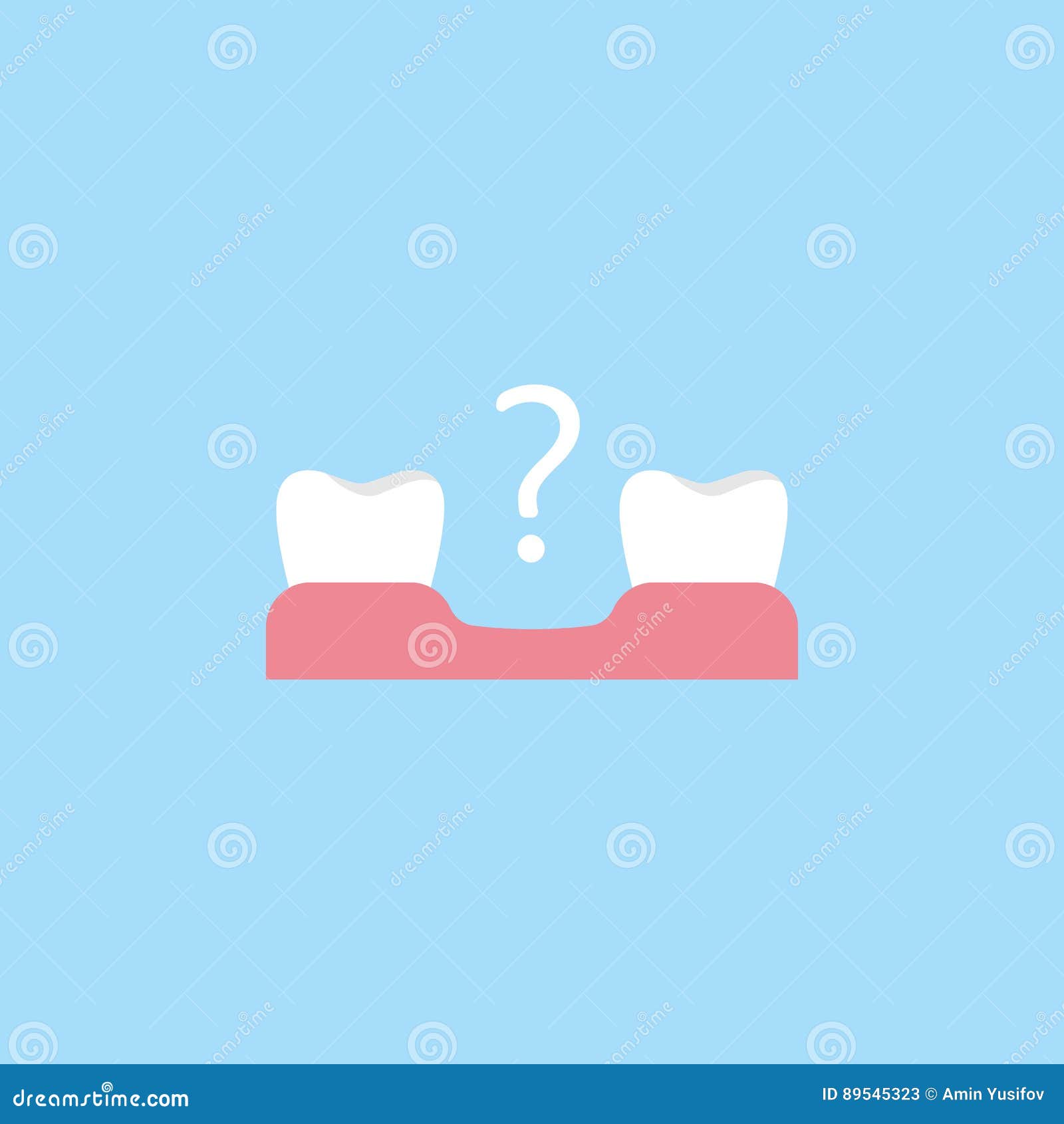Missing tooth flat icon stock vector. Illustration of isolated - 89545323