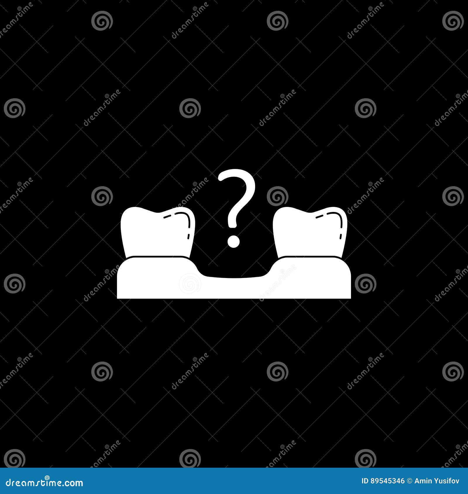 Missing tooth solid icon stock vector. Illustration of anatomy - 89545346