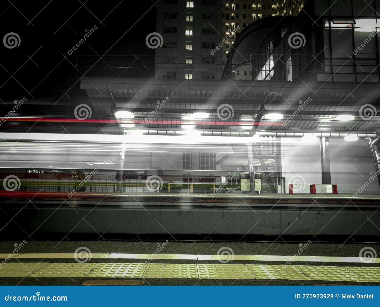 Missing Train Just Left the Station Stock Photo - Image of shadow ...