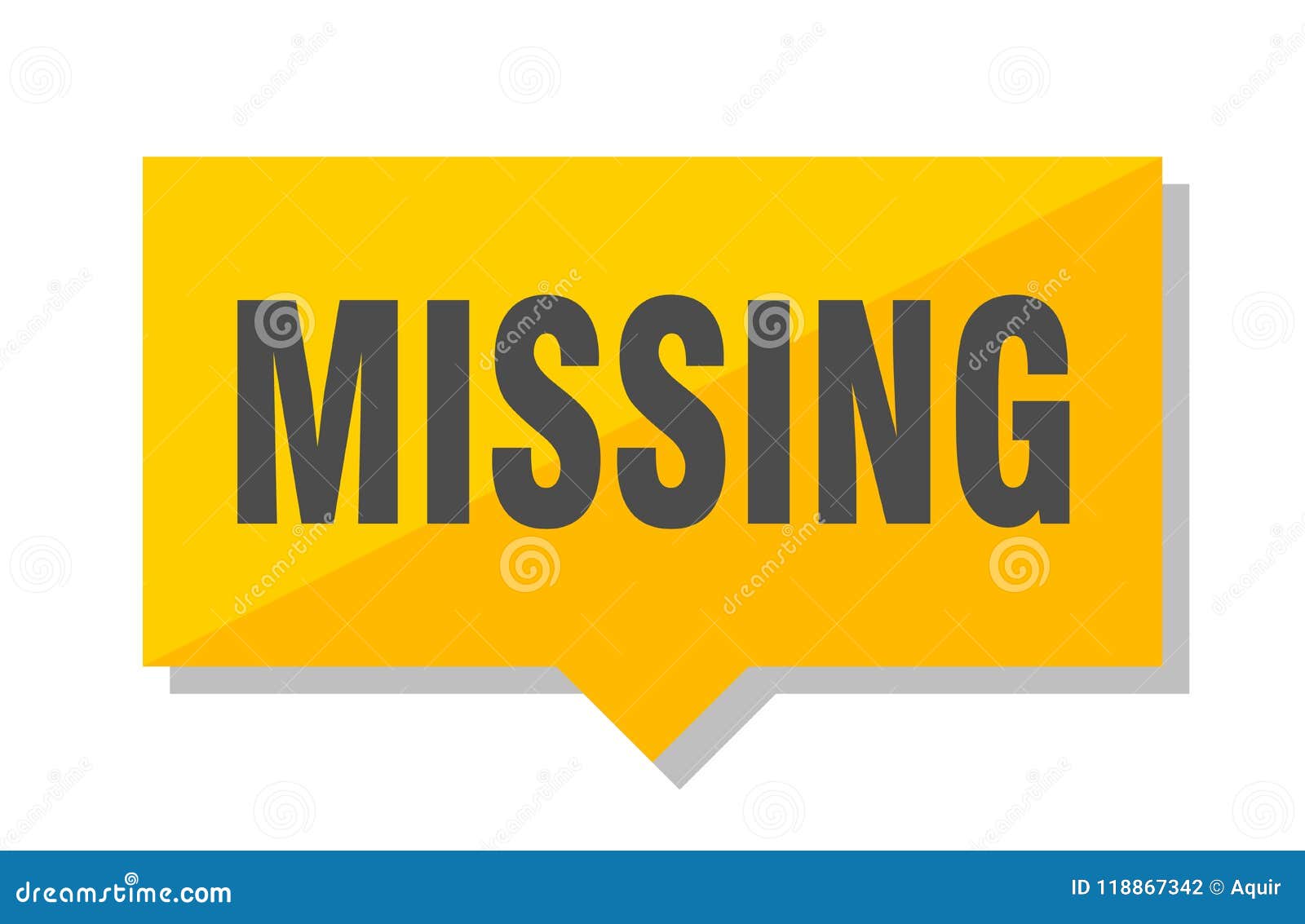 Missing price tag stock vector. Illustration of seal - 118867342