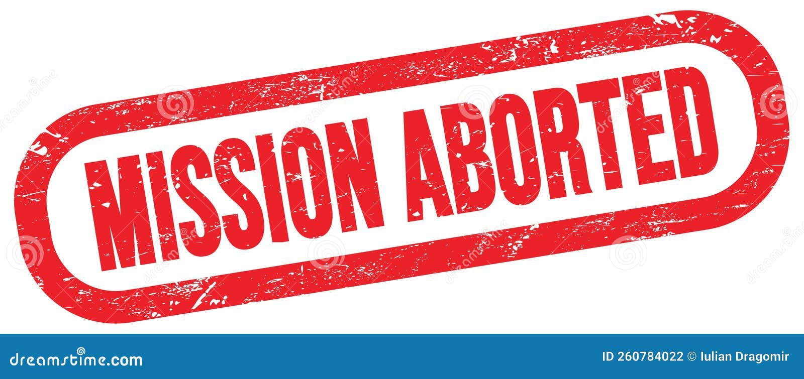 MISSION ABORTED, Text Written on Red Stamp Sign Stock Illustration ...