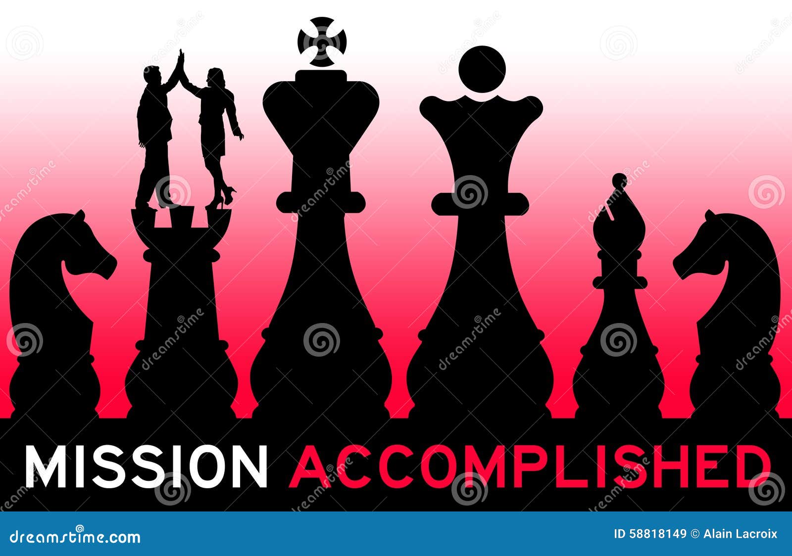 Mission accomplished stock illustration. Illustration of customer ...