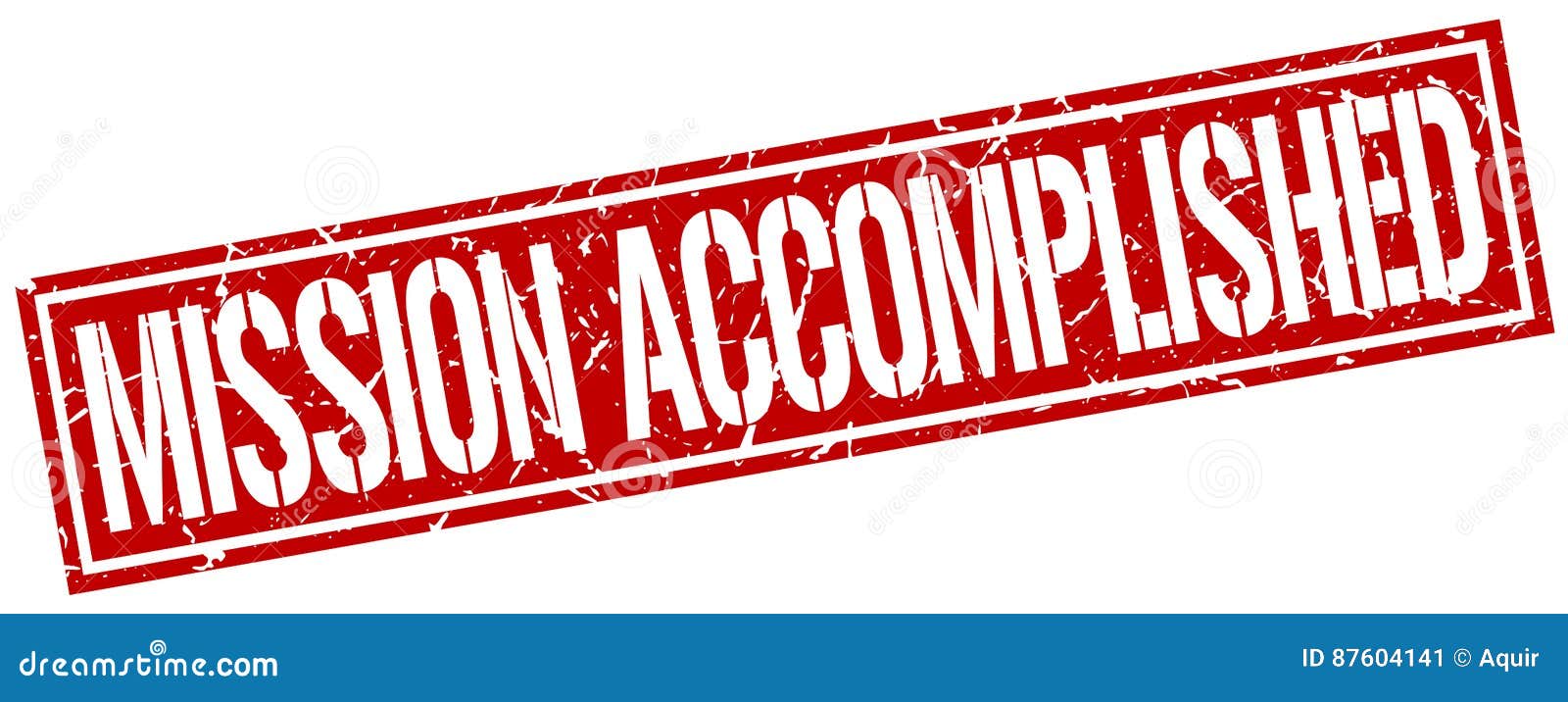 Mission Accomplished Stamp Cartoon Vector | CartoonDealer.com #82607447