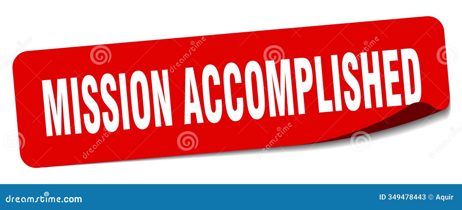 Mission Accomplished Stamp Cartoon Vector | CartoonDealer.com #82607447