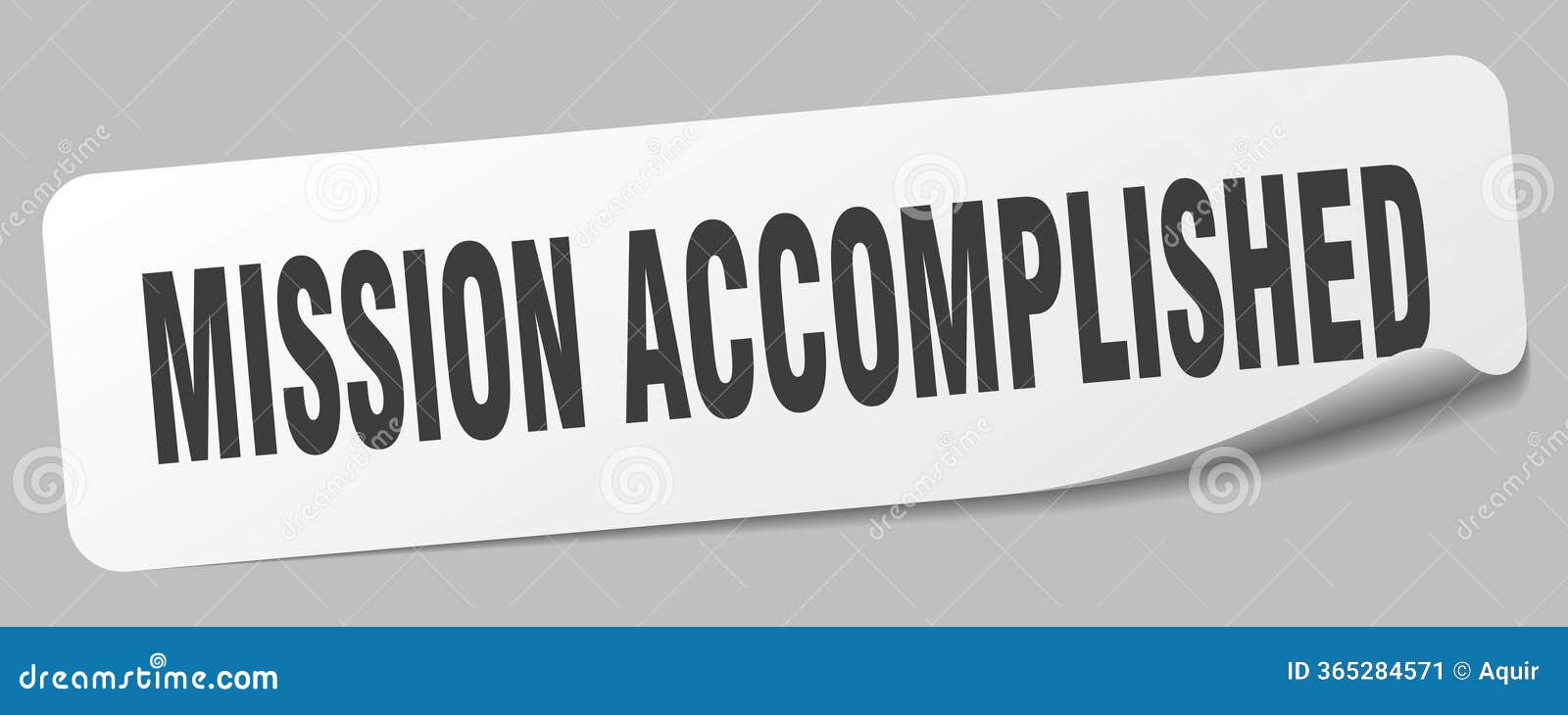 Mission Accomplished Sticker. Mission Accomplished Label Cartoon Vector ...