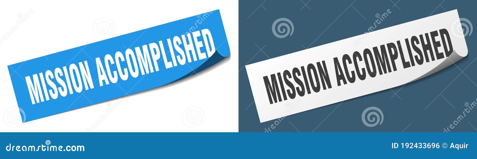 Mission Accomplished Sticker. Mission Accomplished Sign Set Stock ...