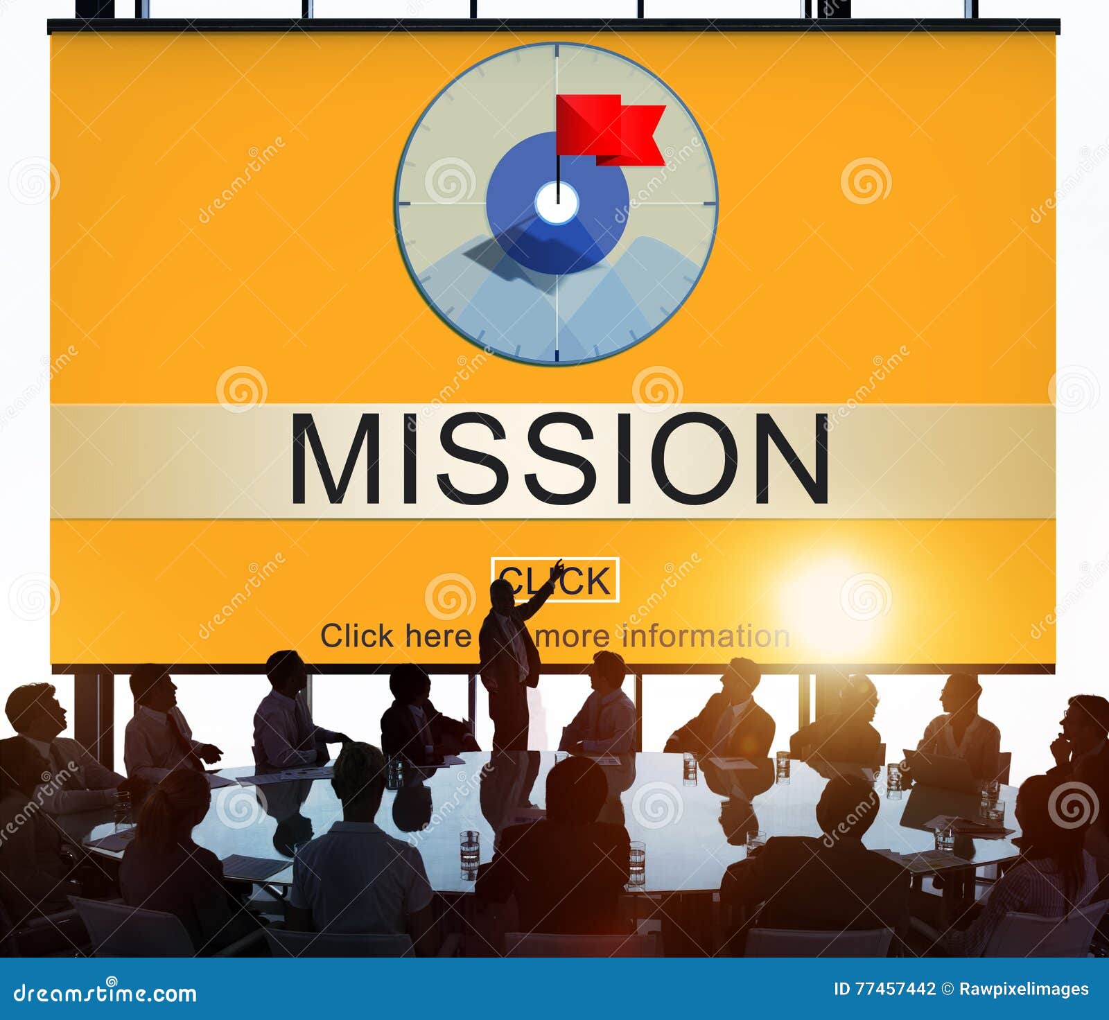 Mission Aim Goals Motivation Strategy Target Concept Stock Photo ...