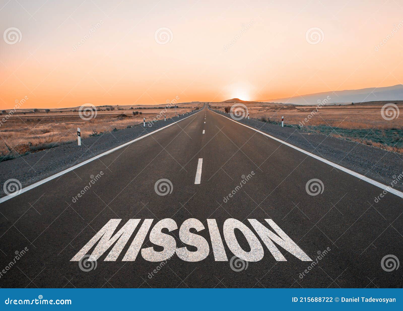 Mission on asphalt road stock photo. Image of scenery - 215688722