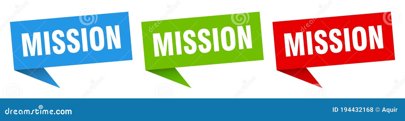 Mission Banner. Mission Speech Bubble Label Set Stock Vector ...