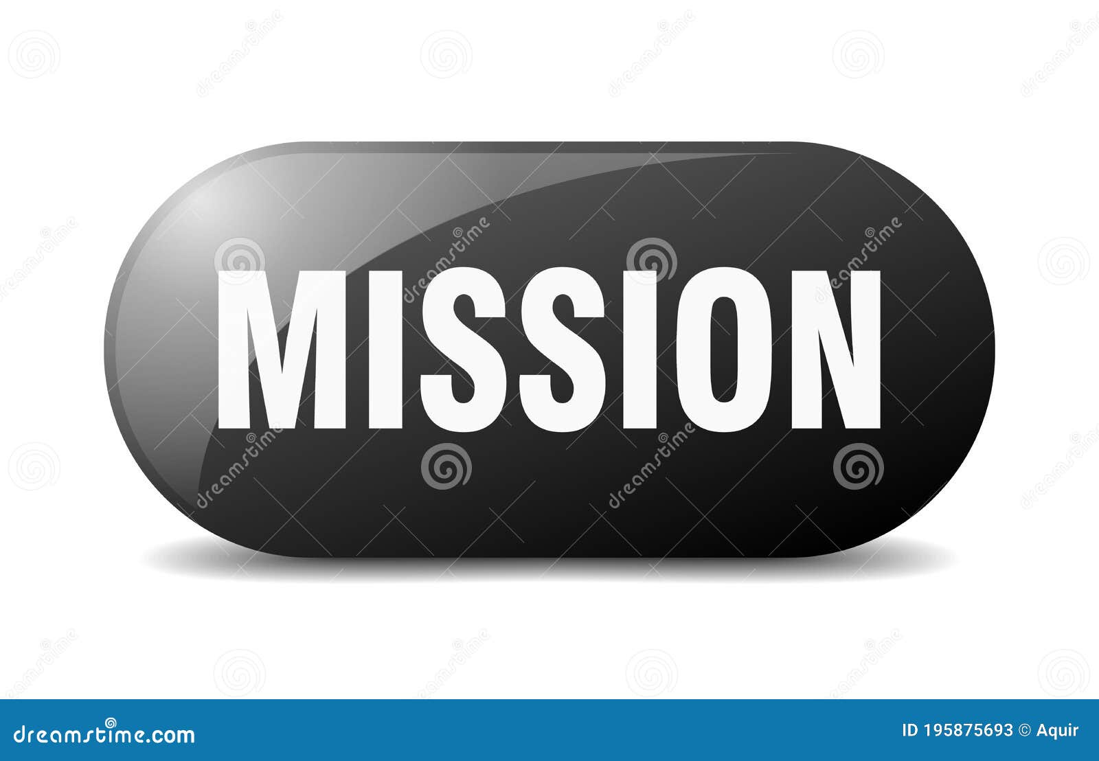 Mission Button. Sticker. Banner. Rounded Glass Sign Stock Vector ...