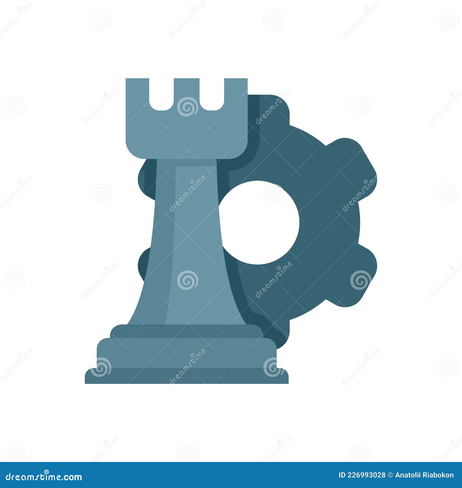 Mission Chess Rock Icon Flat Isolated Vector Stock Vector ...