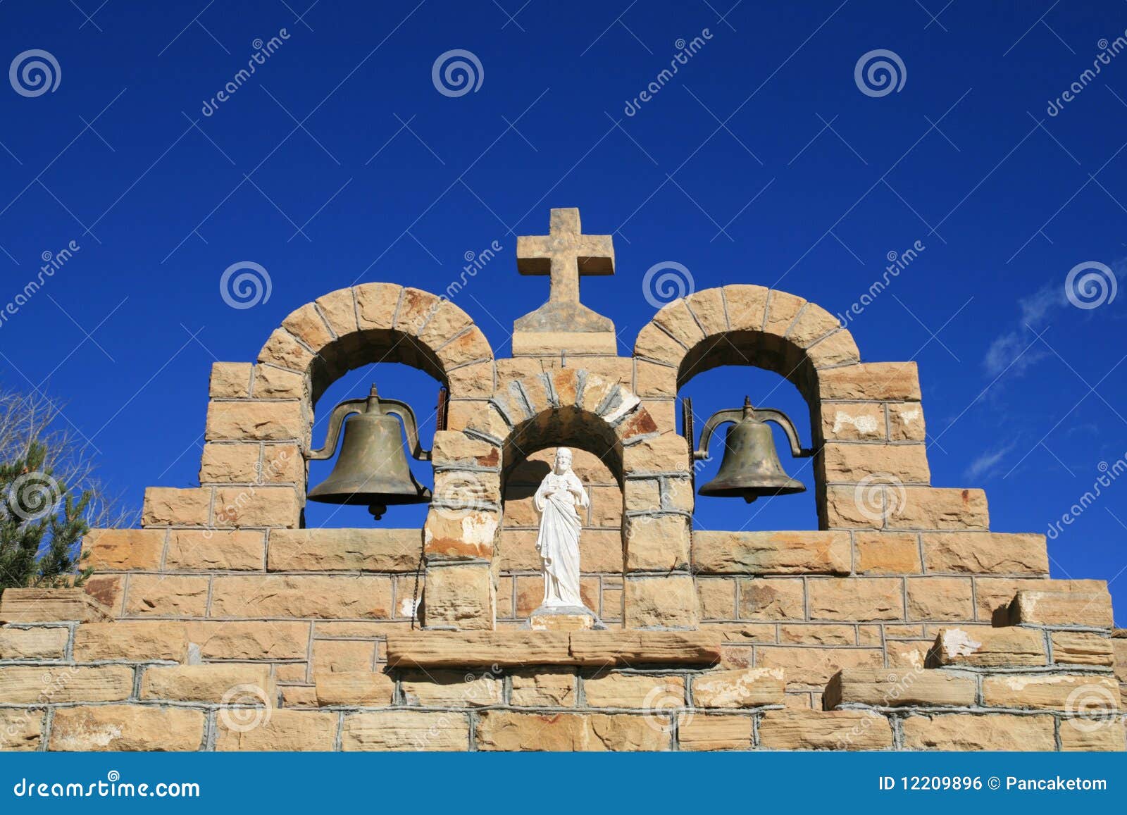 Mission church bells stock photo. Image of southwest - 12209896