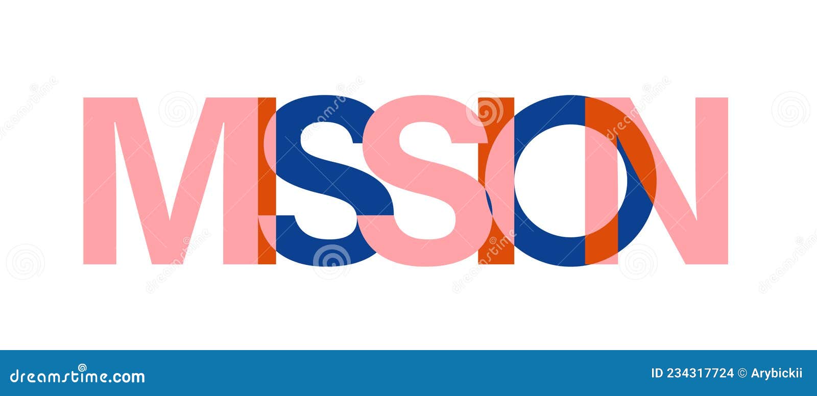 MISSION Colorful Letters Banner Stock Vector - Illustration of rights ...