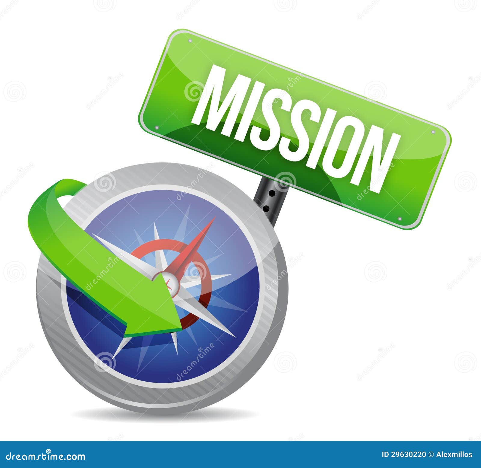 Mission Compass Concept, 3D Stock Photography | CartoonDealer.com #78511082