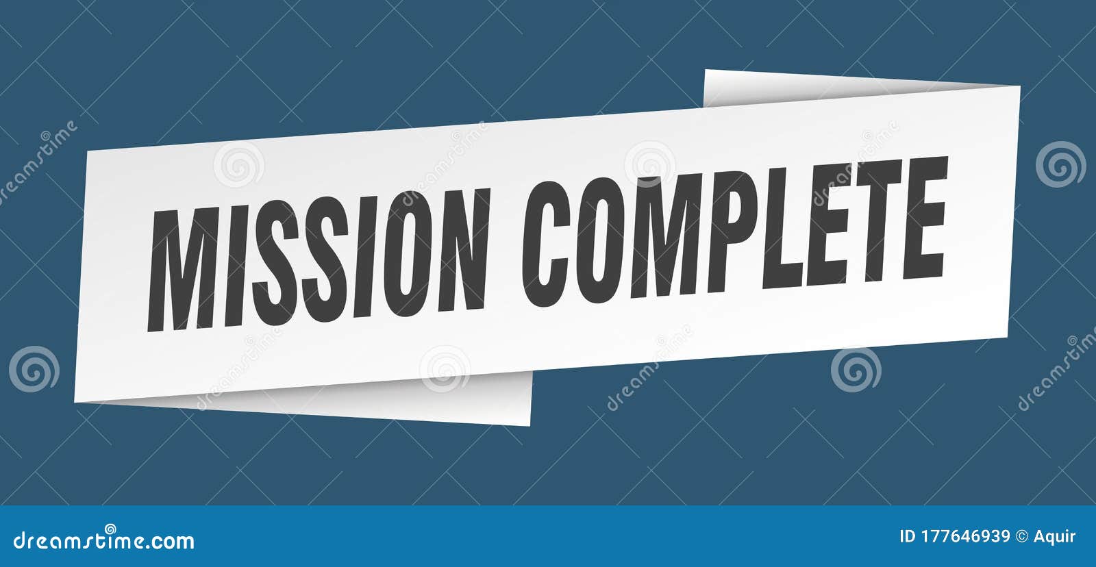 Mission Complete Banner Template. Mission Complete Ribbon Label Stock ...
