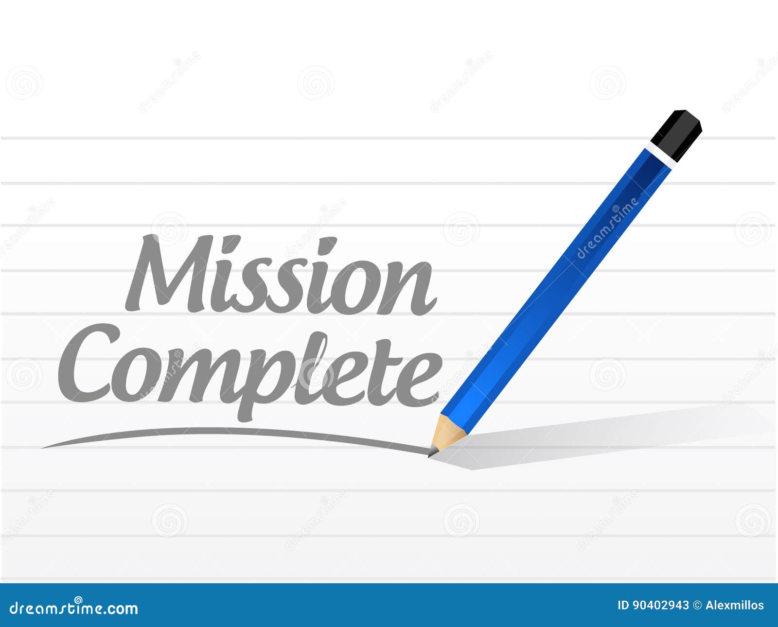 Mission Complete Message Sign Concept Stock Illustration - Illustration ...
