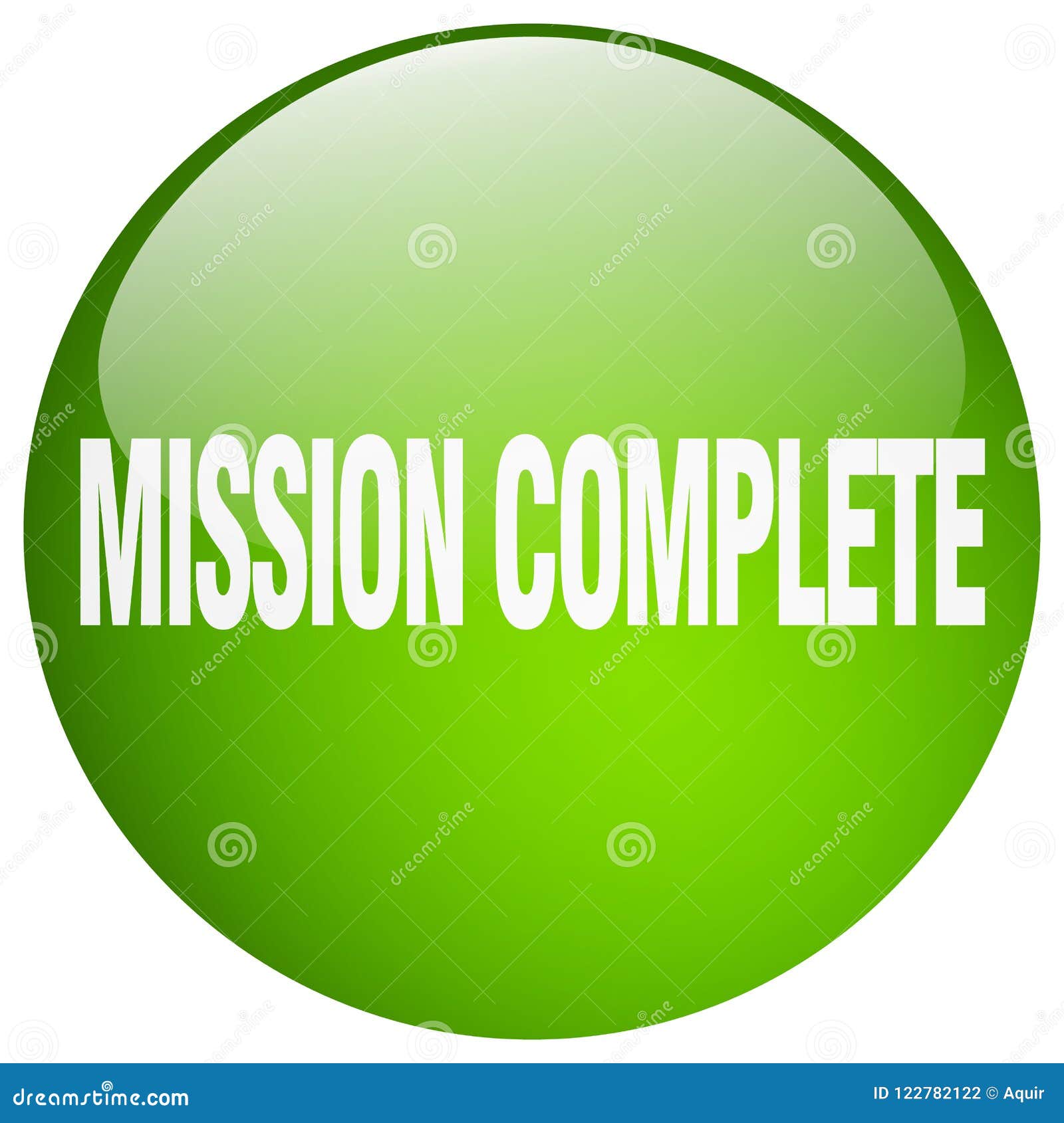 Mission complete button stock vector. Illustration of button - 122782122