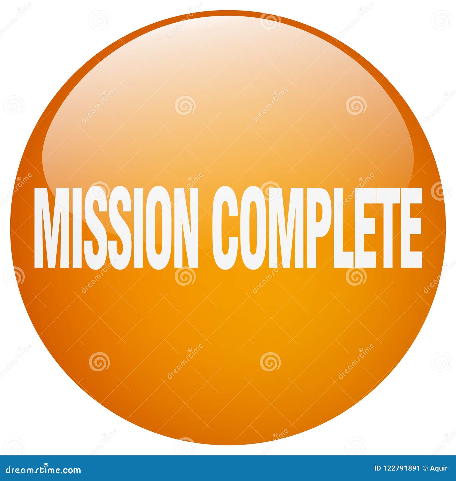 Mission complete button stock vector. Illustration of threedimensional ...