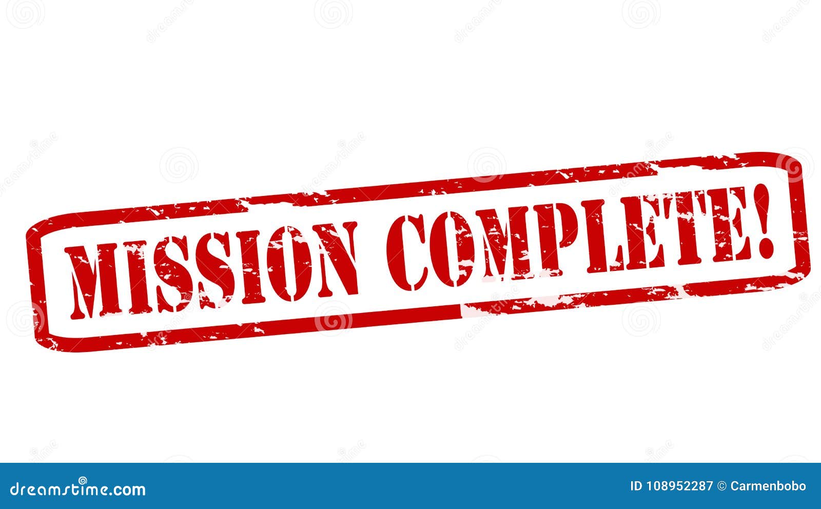 Mission complete stock illustration. Illustration of stamp - 108952287
