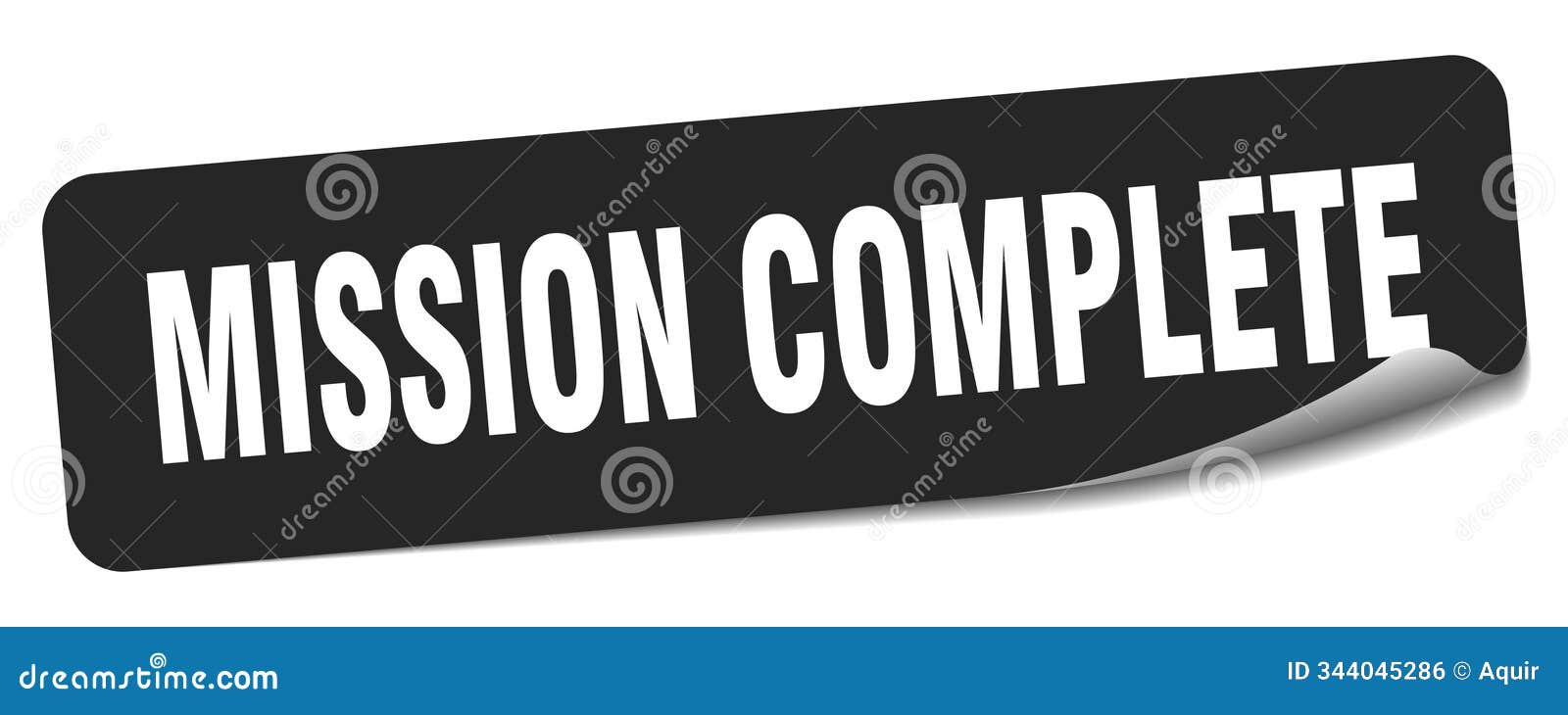 Mission Complete Sticker. Mission Complete Label Stock Vector ...
