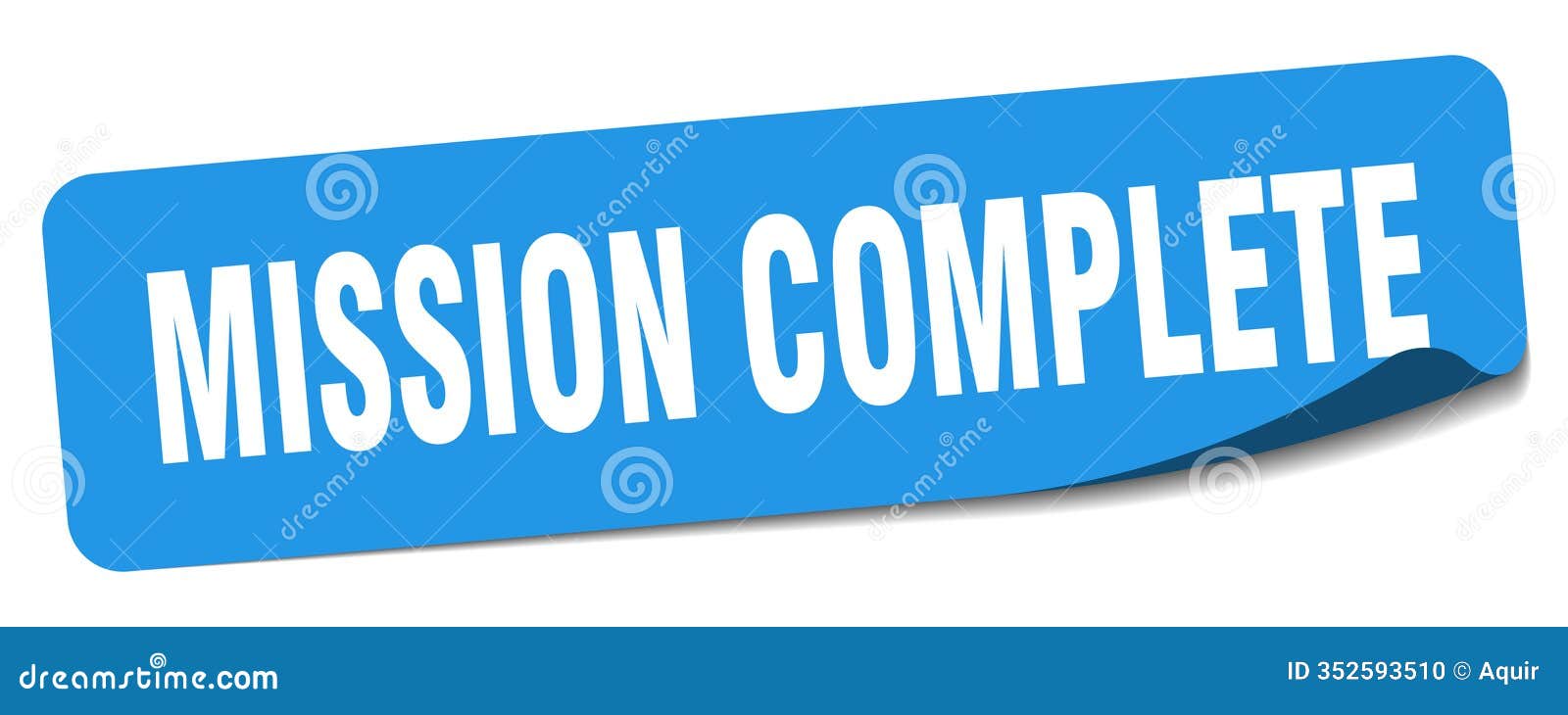 Mission Complete Sticker. Mission Complete Label Stock Vector ...