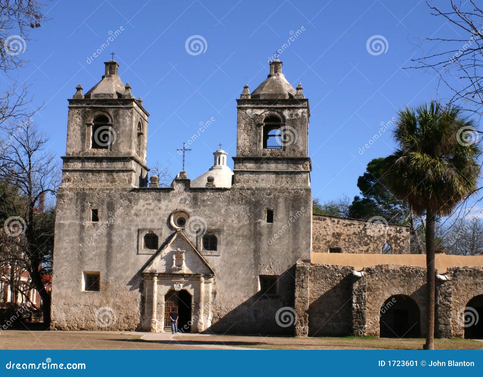 Mission Concepcion San Antonio Stock Image - Image of united, religious ...