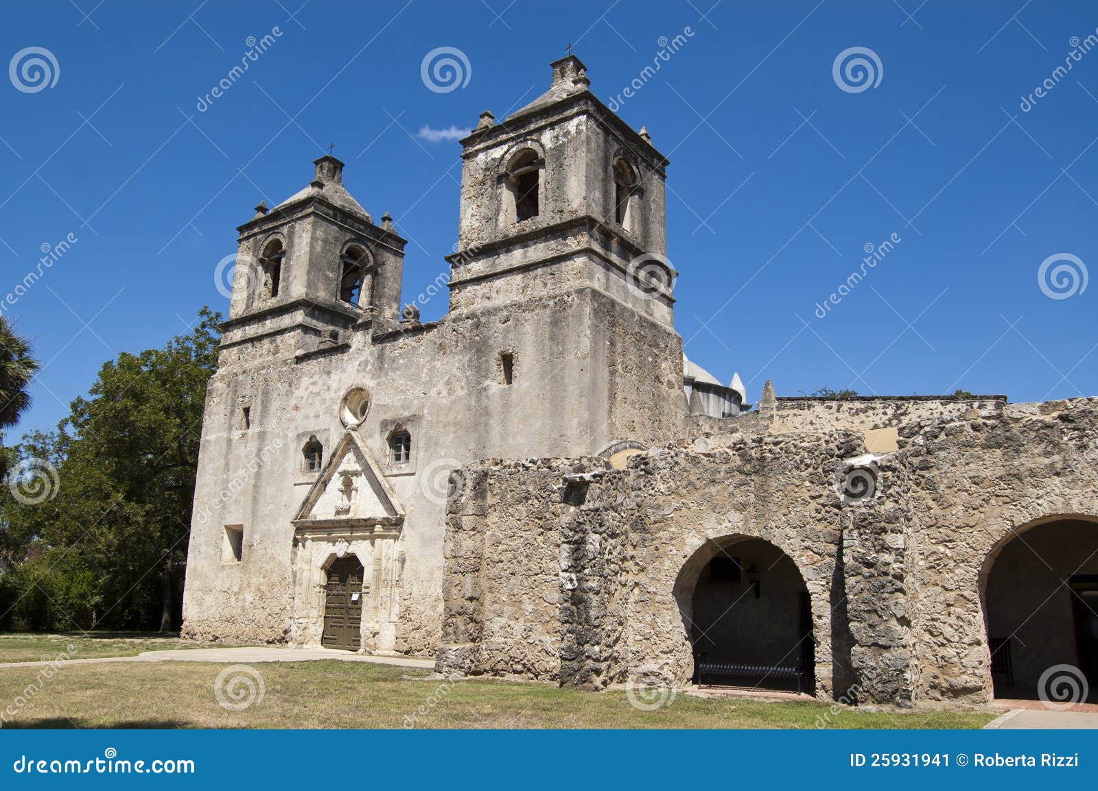 Mission Concepcion, San Antonio, Texas, USA Stock Image - Image of door ...