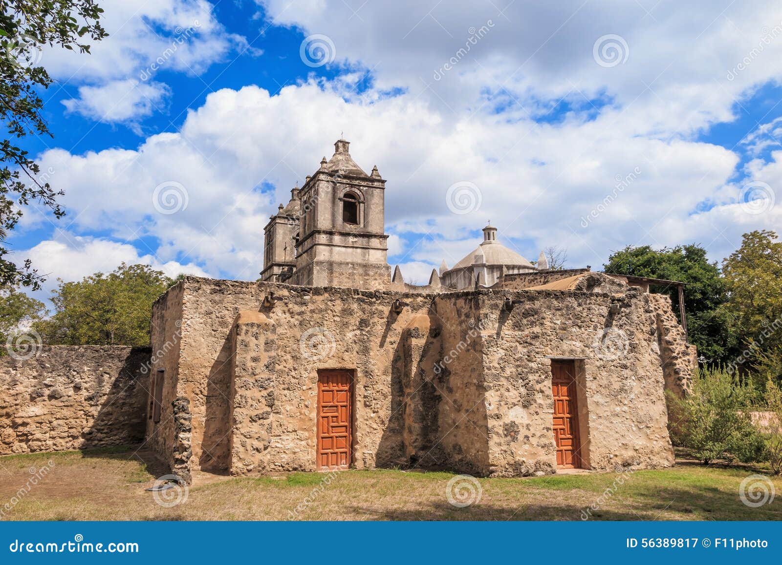Mission Concepcion, San Antonio, Texas Stock Image - Image of facade ...