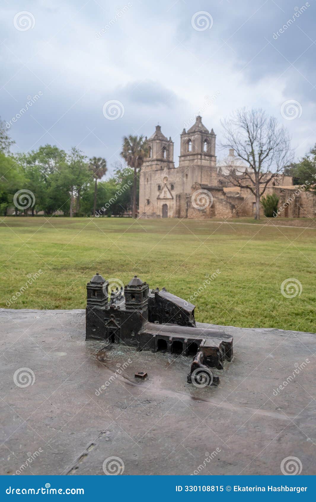 Mission Conception in San Antonio Texas with Scale Model in the ...