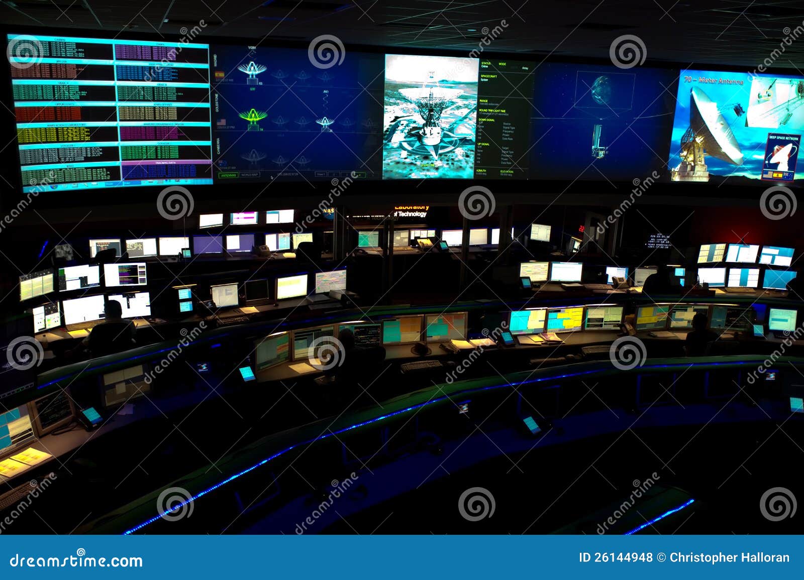 Mission Control at Jet Propulsion Lab Editorial Stock Photo - Image of ...