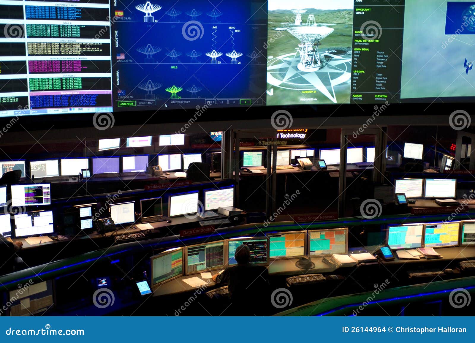 Mission Control at Jet Propulsion Lab Editorial Stock Image - Image of ...
