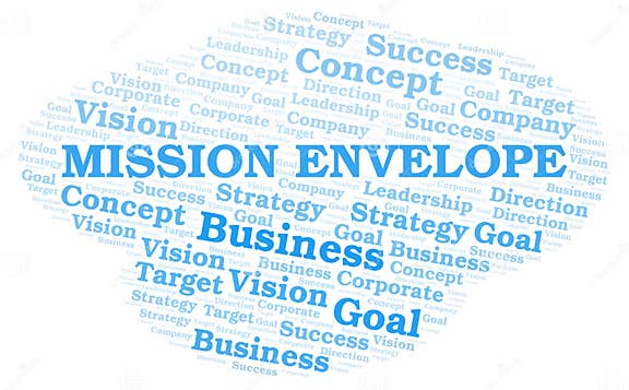 Mission Envelope Word Cloud Stock Illustration - Illustration of ...