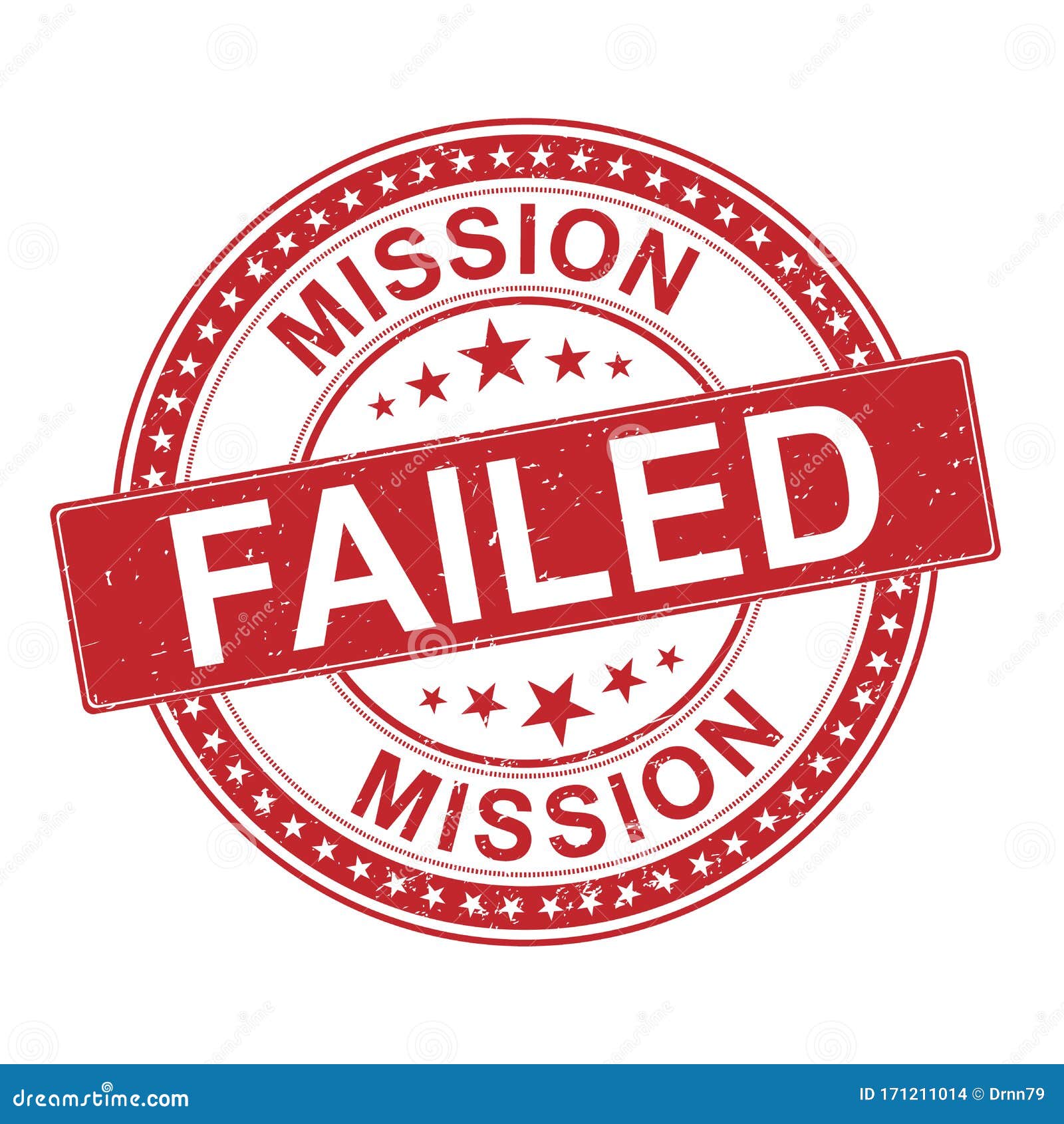 Mission Failed Text on Red Round Stamp Stock Vector - Illustration of ...
