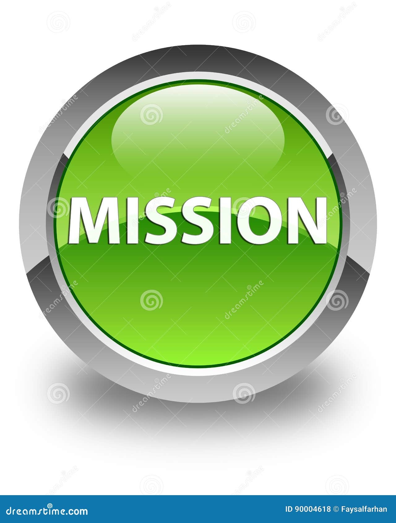 Mission Glossy Green Round Button Stock Illustration - Illustration of ...