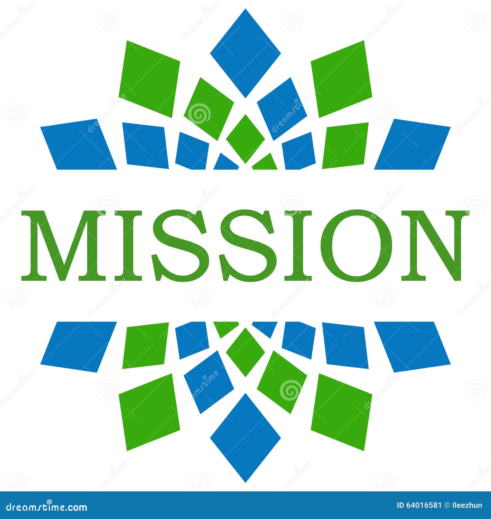 Mission Green Blue Elements Square Stock Illustration - Illustration of ...