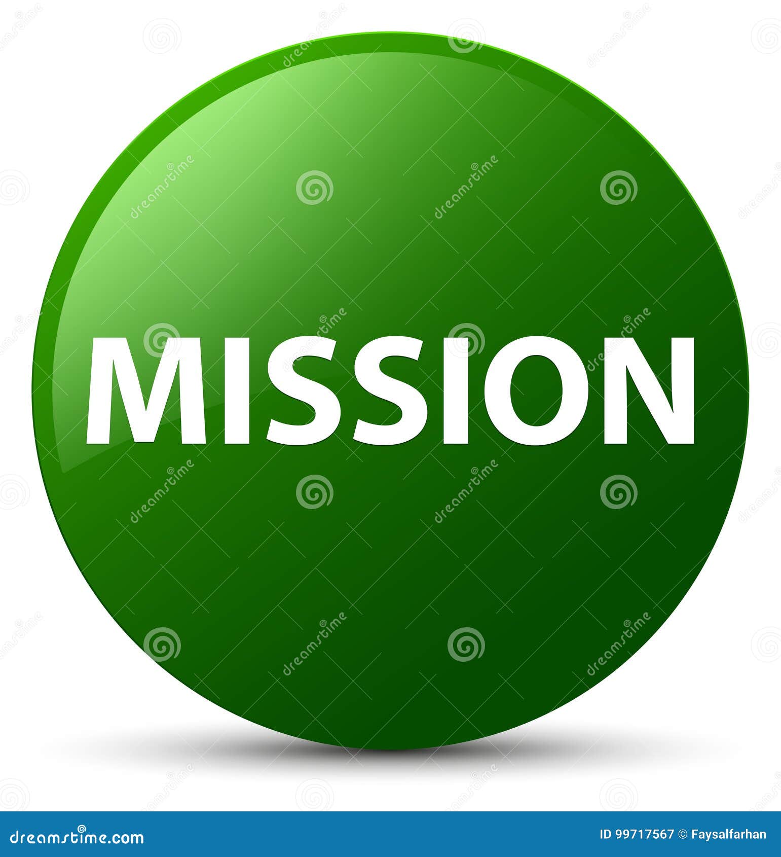 Mission green round button stock illustration. Illustration of mission ...