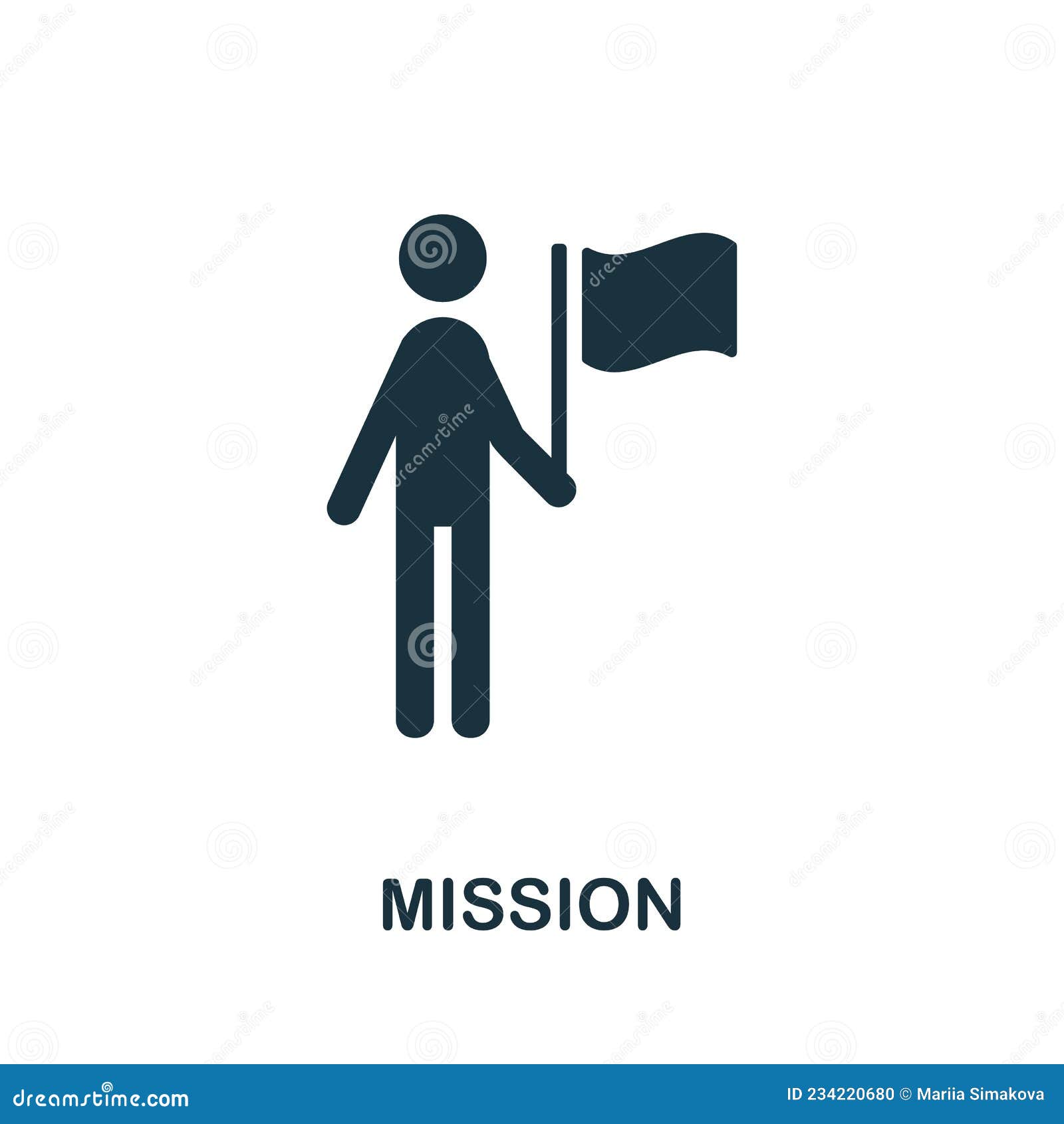 Mission Icon Monochrome Simple Element From Core Value Collection