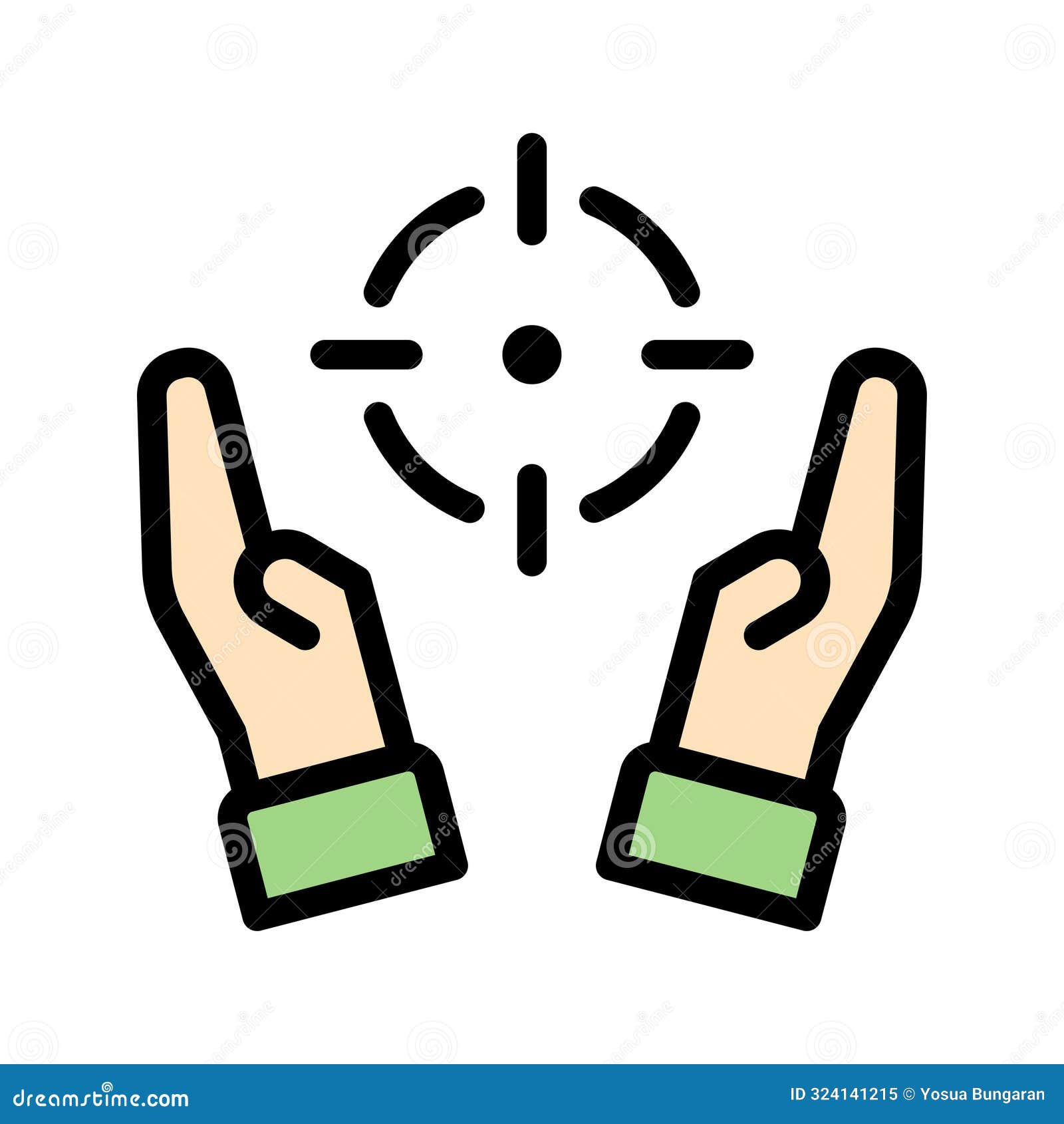 Mission Icon Purpose Driven Design in Flat Line Color Style Stock ...